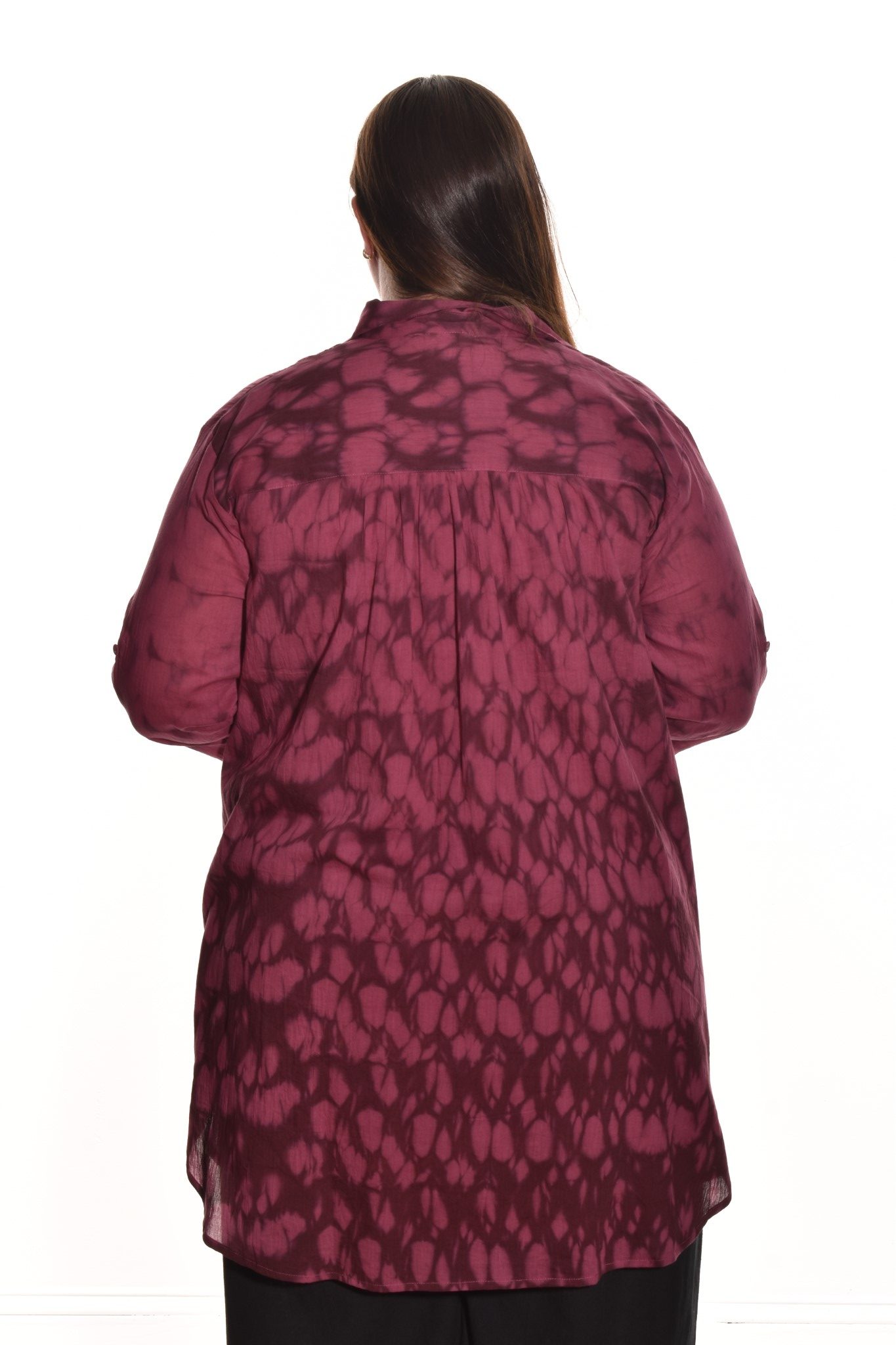 Lea. Double Pocket Tunic In Organic Cotton Mulmul With Pipe Tye Dye ...